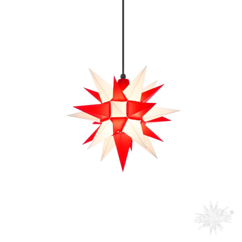 Herrnhuter Stern A4 - rot/weiß - 40 cm - Kunststoff
